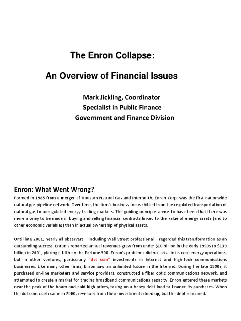 Enron Case Study | PDF | Enron | Accounting