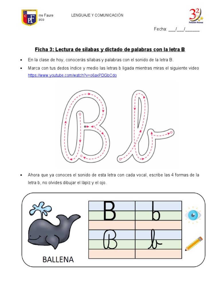 Actividades de dictado con la letra B | PDF | Artes del Lenguaje y ...