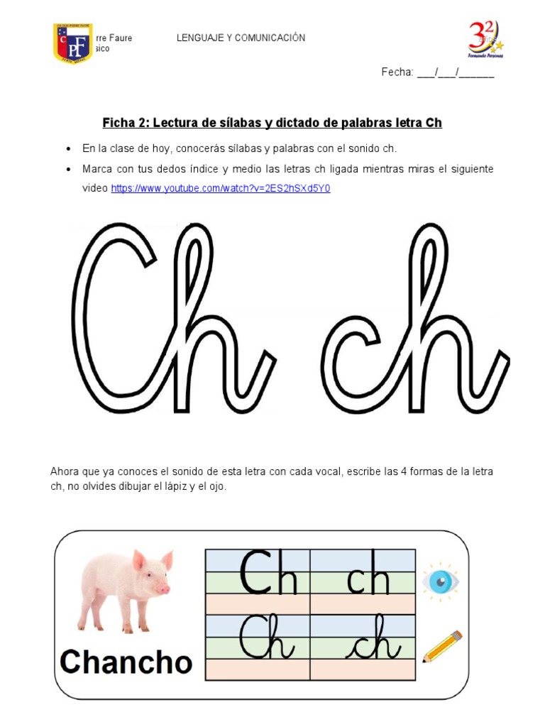 Actividades con la letra ch | PDF | Artes del Lenguaje y Comunicación ...