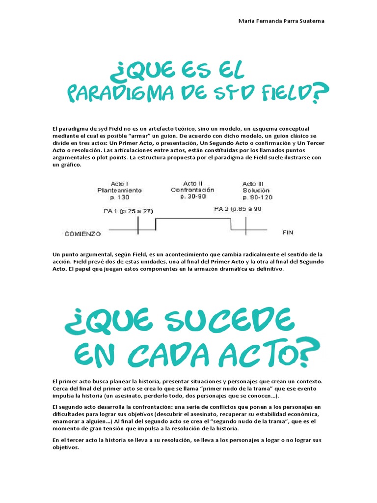 Paradigma SYD FIELD | PDF | Trama (narrativa)