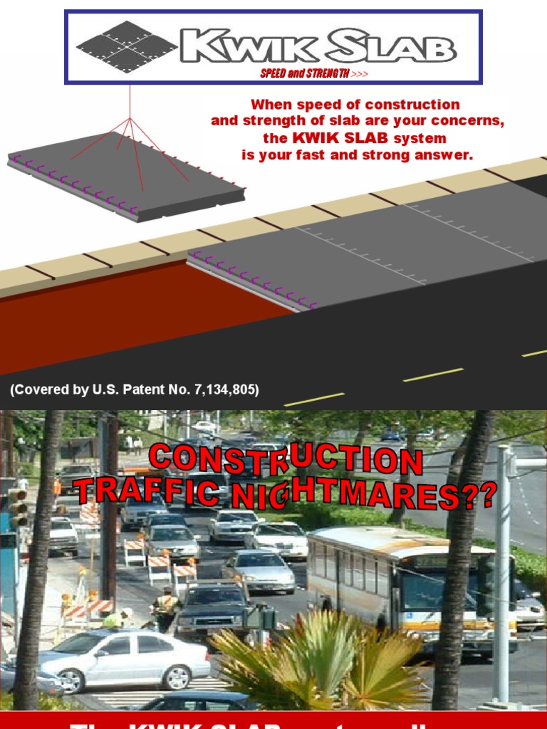 KWIK SLAB: Fast, Strong Pavement Solution | PDF | Precast Concrete ...