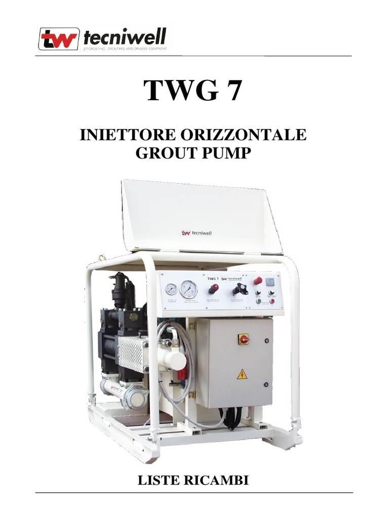 TWG7 Partes Bomba Horizontal Tecniwell | PDF | Hidráulica