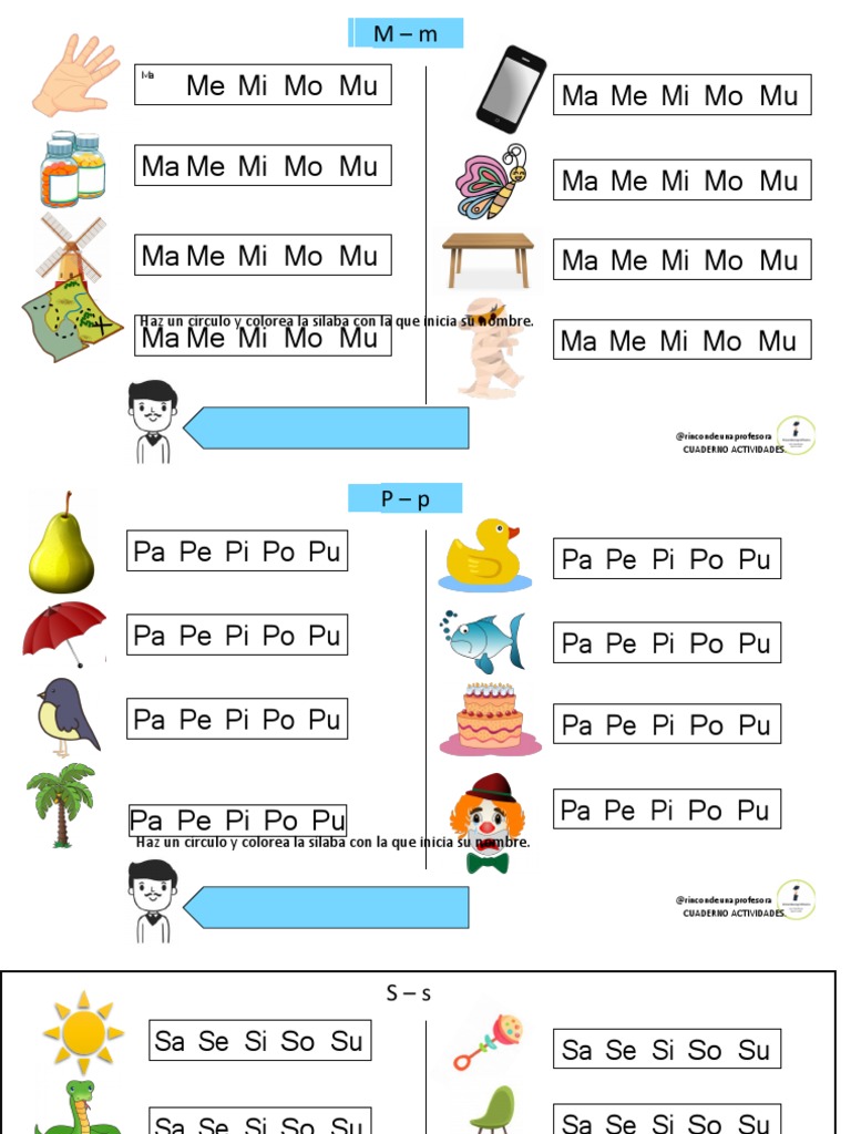 Cuaderno Actividades Silabas | PDF | Alimentos