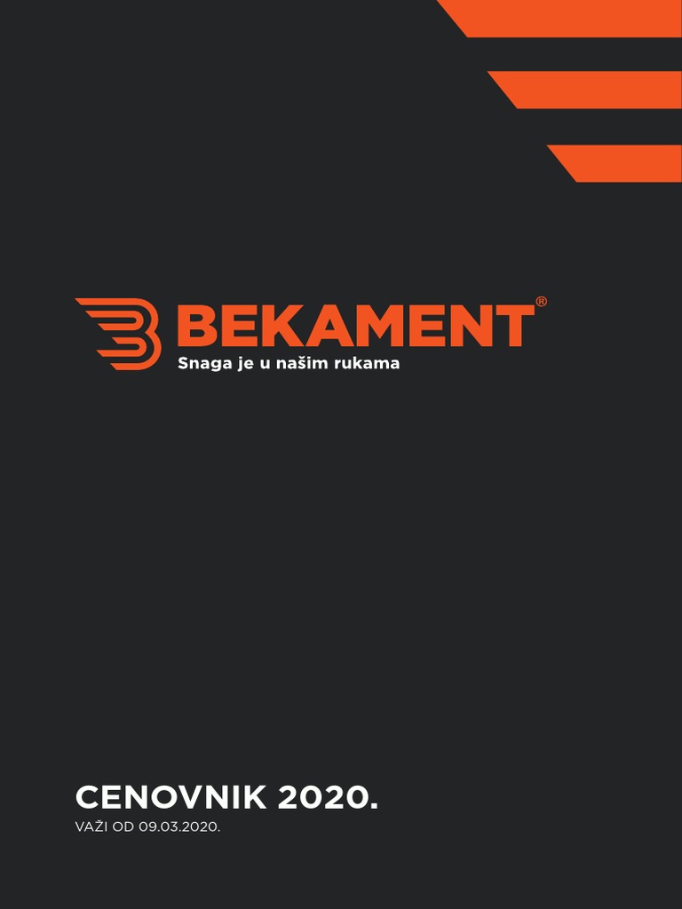 Bekament Cenovnik 2020 | PDF
