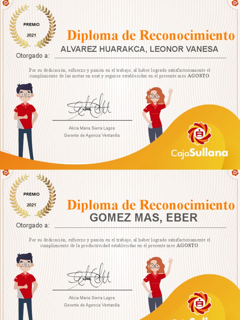 Diploma de Reconocimiento Laboral | PDF