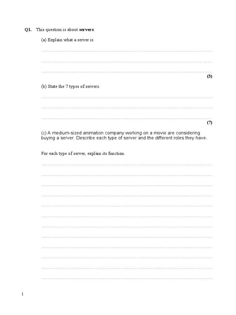 ICT Basics Practise Paper - Level 3 IT Technicals | PDF | Computer ...