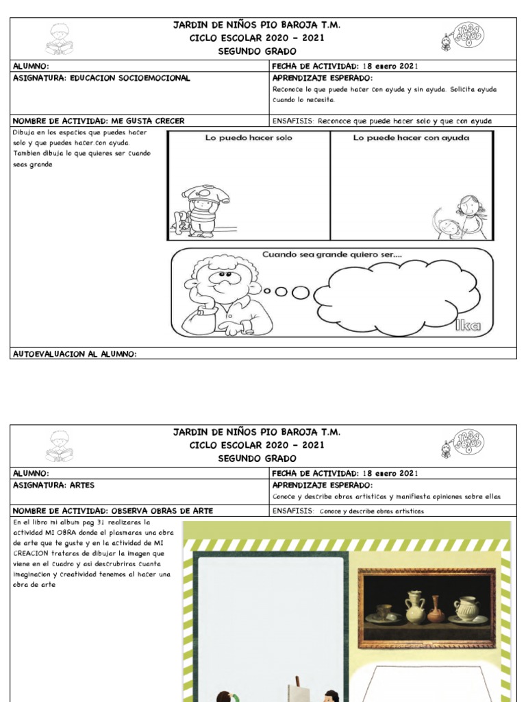 Actividades Educativas para Segundo Grado | PDF | Educación de la ...