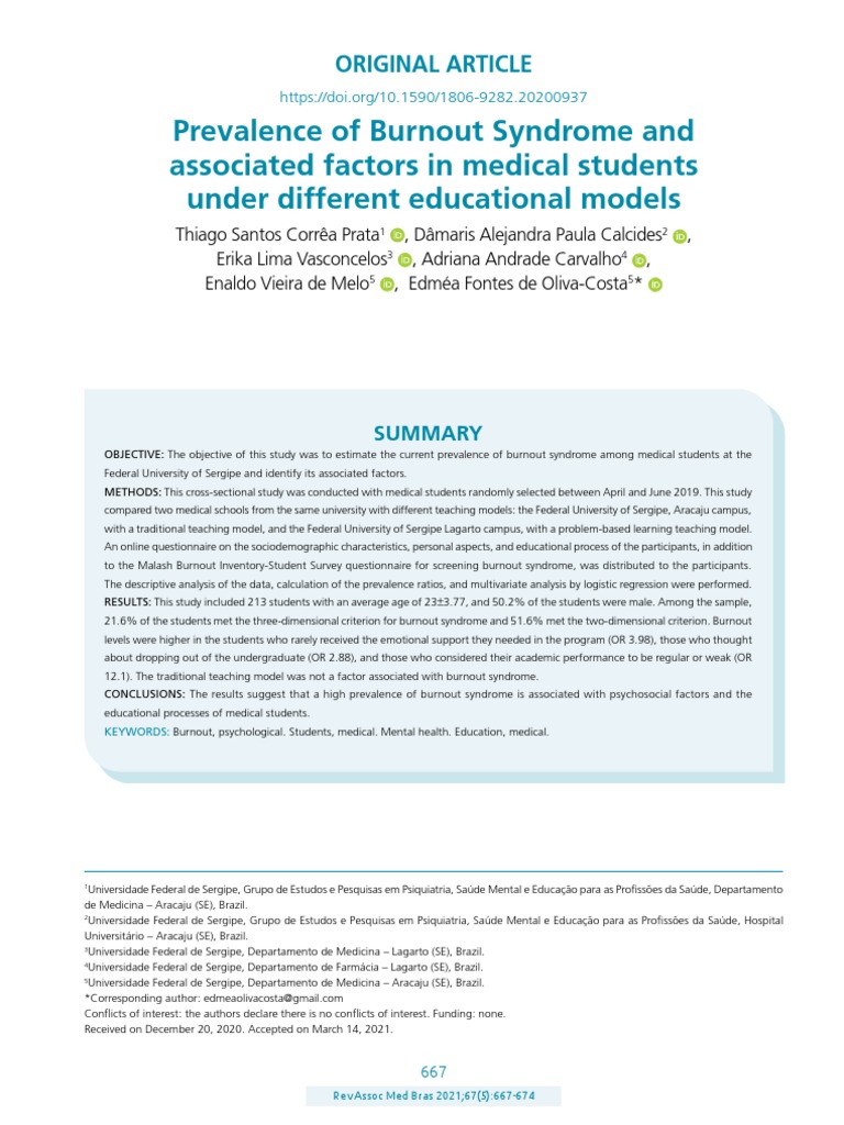 Burnout Medical Students | PDF | Mental Disorder | Occupational Burnout