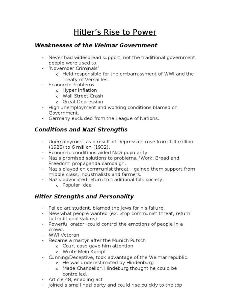 Hitler's Rise To Power | PDF