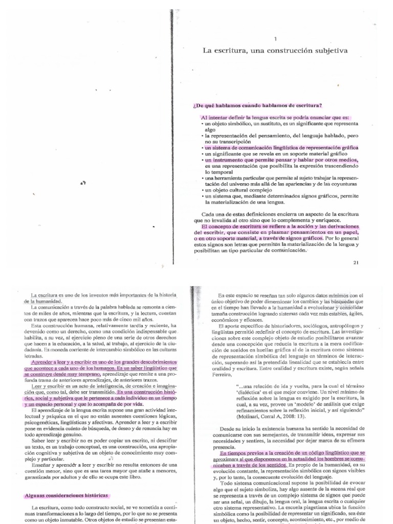 Clase 3 Cap. - 1 - de - Aprender - y - Ensenar - A - Leer - y - Escribir - M. - J. - Borsani | PDF