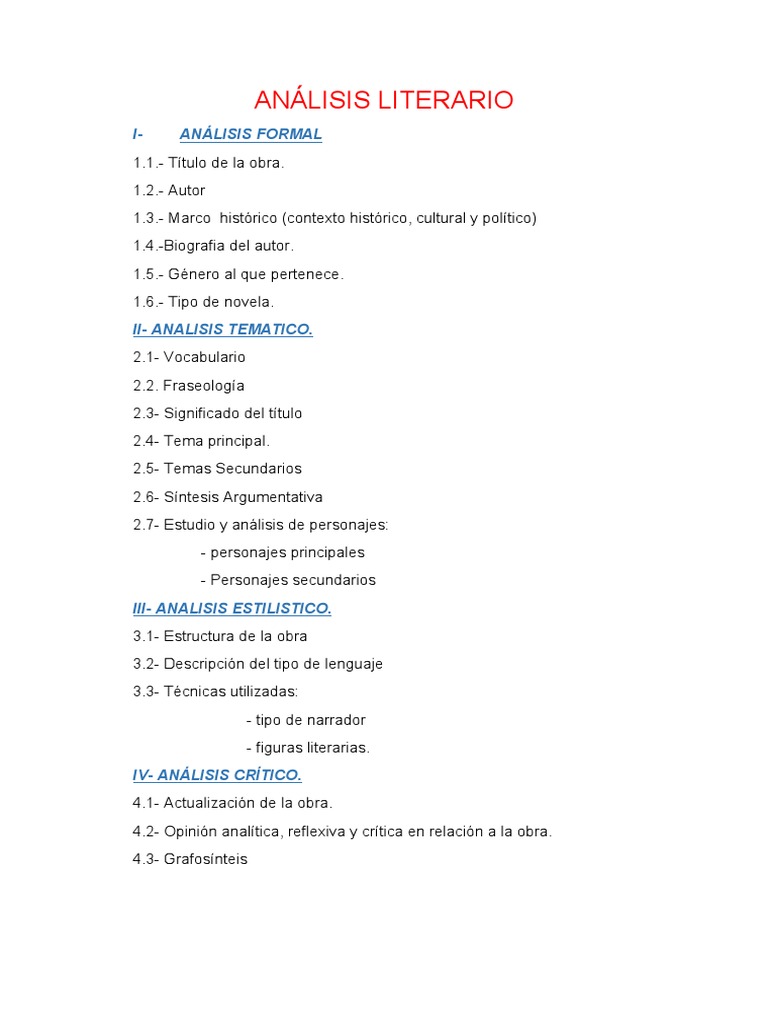 Analisis Literario | PDF