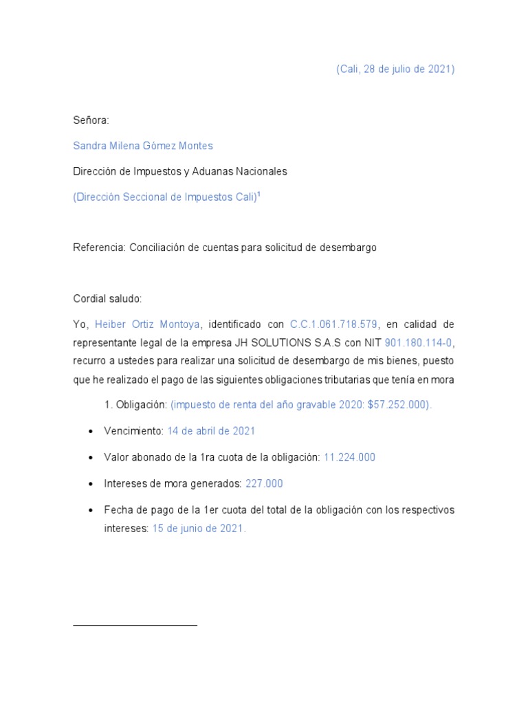 Carta de Autorizacion para Levantamiento de Embargo | PDF Carta de Autorizacion para Levantamiento de Embargo | PDF