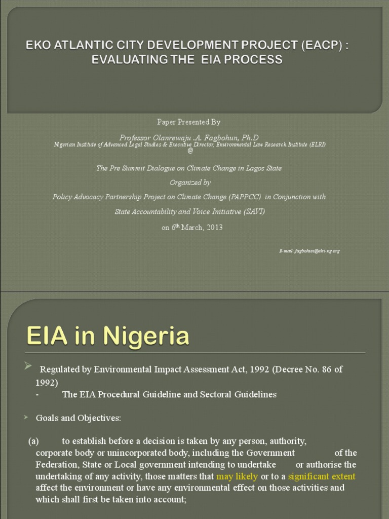EKO ATLANTIC CITY DEVELOPMENT PROJECT (EAC) PP | PDF | Environmental ...
