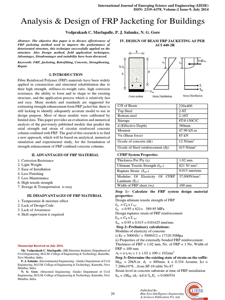 FRP Jacketing Design | PDF | Fibre Reinforced Plastic | Strength Of ...