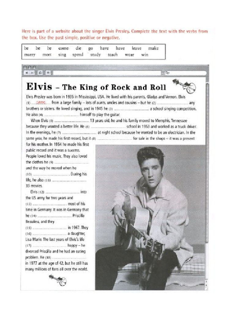 Elvis Presley Biography | PDF