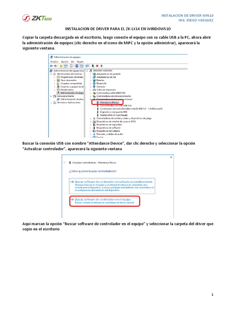 Instalacion de Driver LX14 en Windows10 | PDF