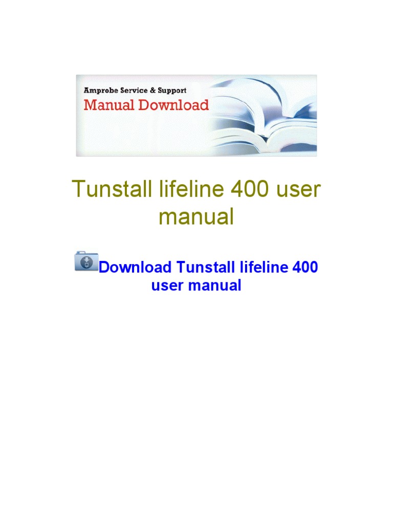 Tunstall Lifeline 400 User Manual | PDF | Microsoft Windows | Device Driver