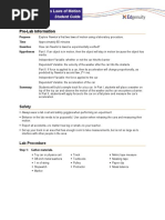 Toy Car Motion Lab Experiment | PDF | Acceleration | Velocity