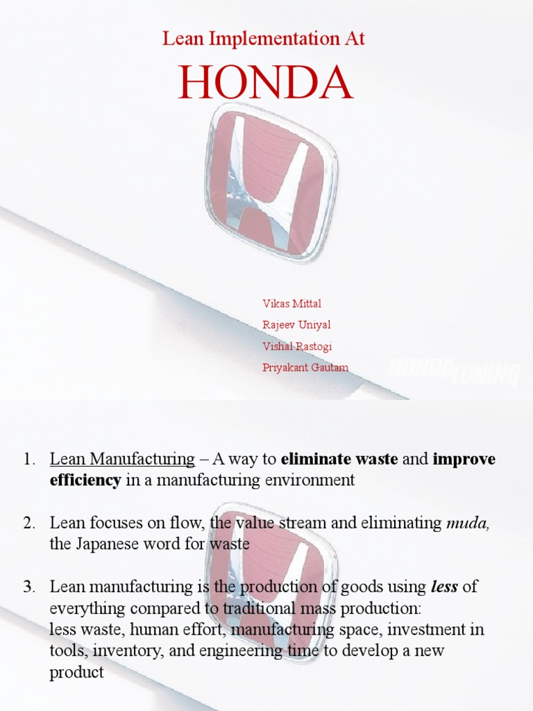 Honda | PDF | Lean Manufacturing | Honda