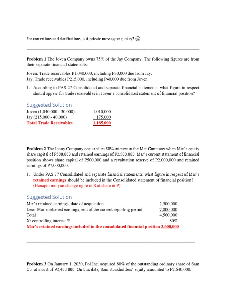 Suggested Solution: For Corrections and Clarifications, Just Private ...
