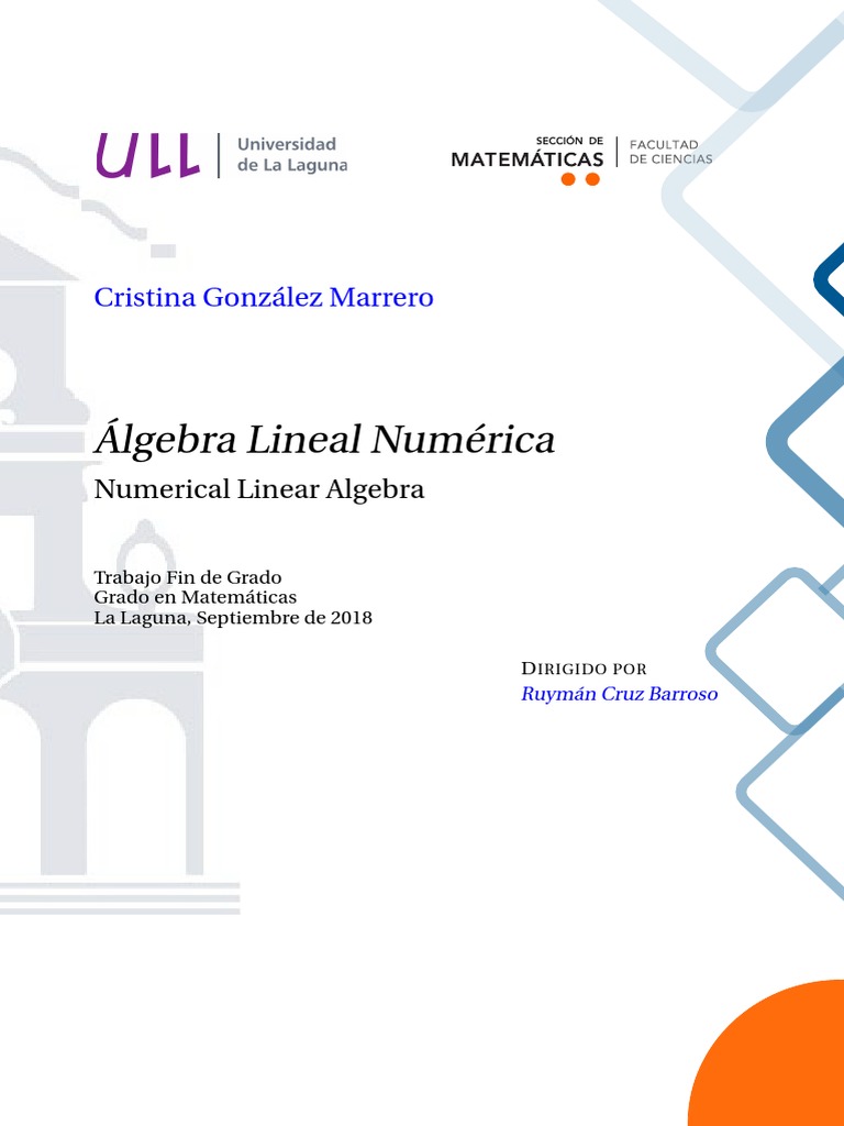 Algebra Lineal Numerica | PDF | Matriz (Matemáticas) | Espacio vectorial