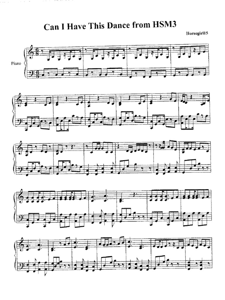 Can I Have This Dance High School Musical 3pdf Compress | PDF