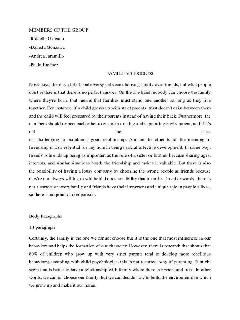 The Importance of Both Family and Friends: Exploring the Complex ...