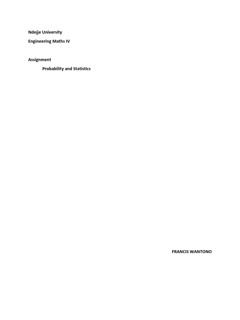 Assignment - MATHS IV | PDF | Correlation And Dependence | Spearman's ...