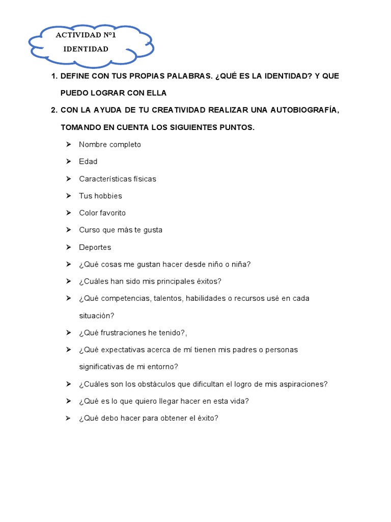 Define Con Tus Propias Palabras | PDF