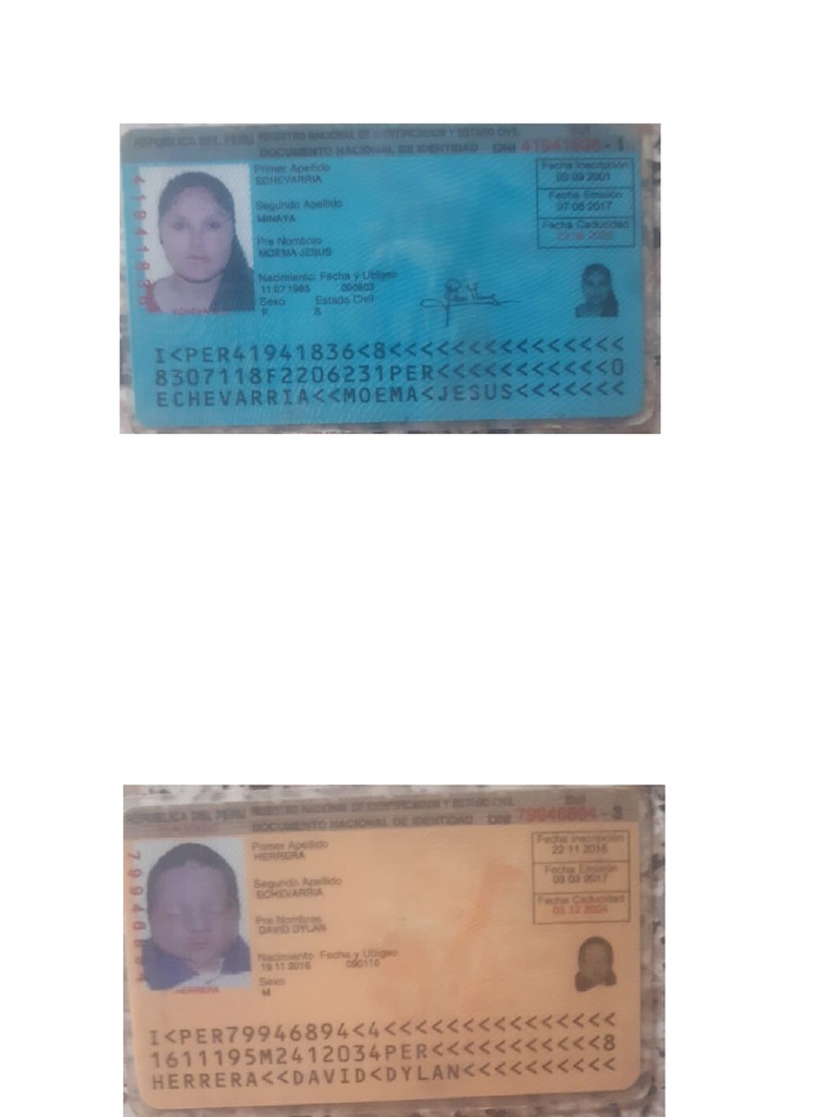 Dni Conviviente e Hijo PDF | PDF