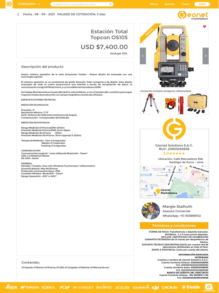 Estacion Total Topcon Os105. | PDF | Pantalla táctil | Informática
