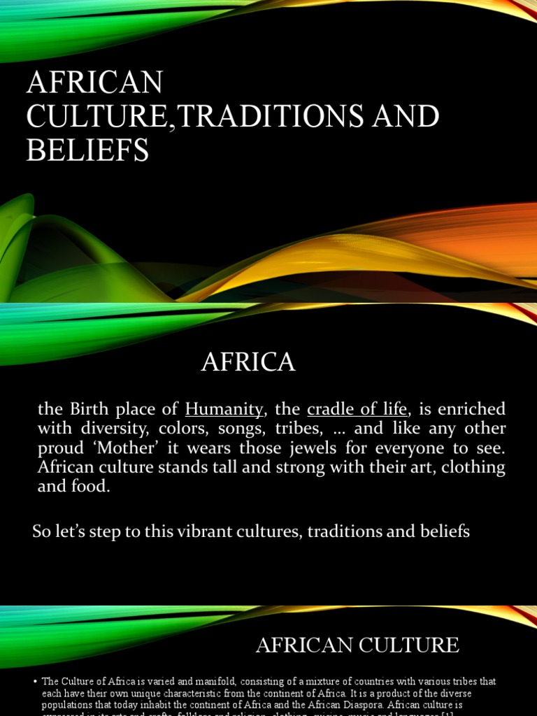 African Culture, Beliefs and Traditions | PDF | Art