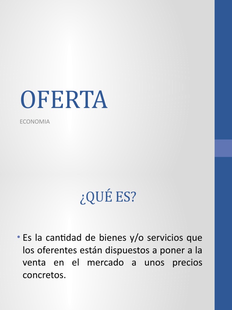 Factores que determinan la oferta y sus tipos en la economía | PDF ...