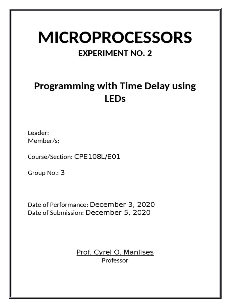 CPE108L E01 Experiment2 | PDF | Office Equipment | Computer Data