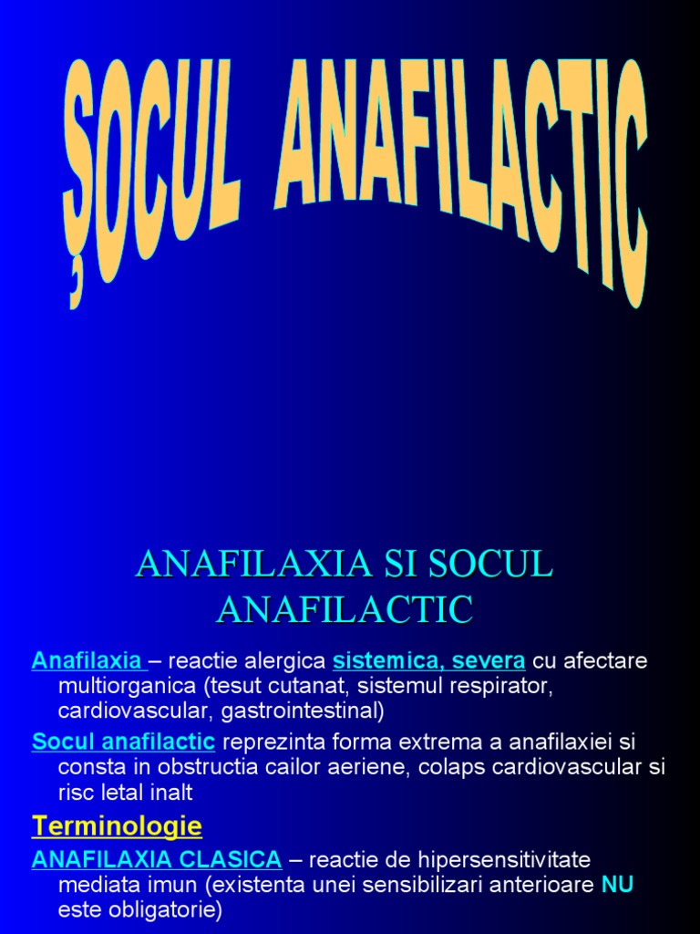 Socul Anafilactic | PDF