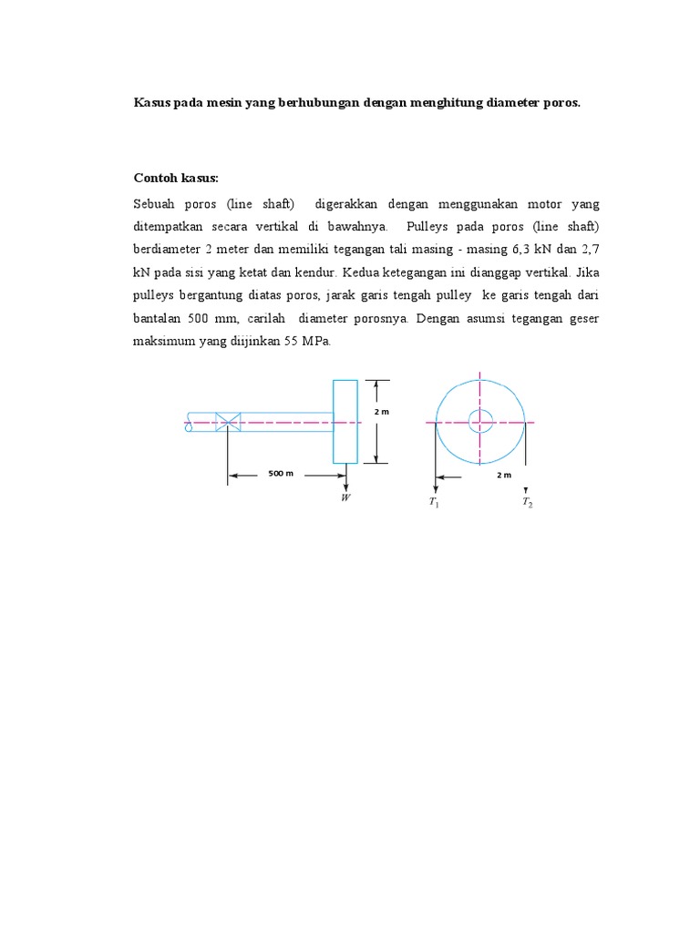 Menghitung Diameter Poros | PDF