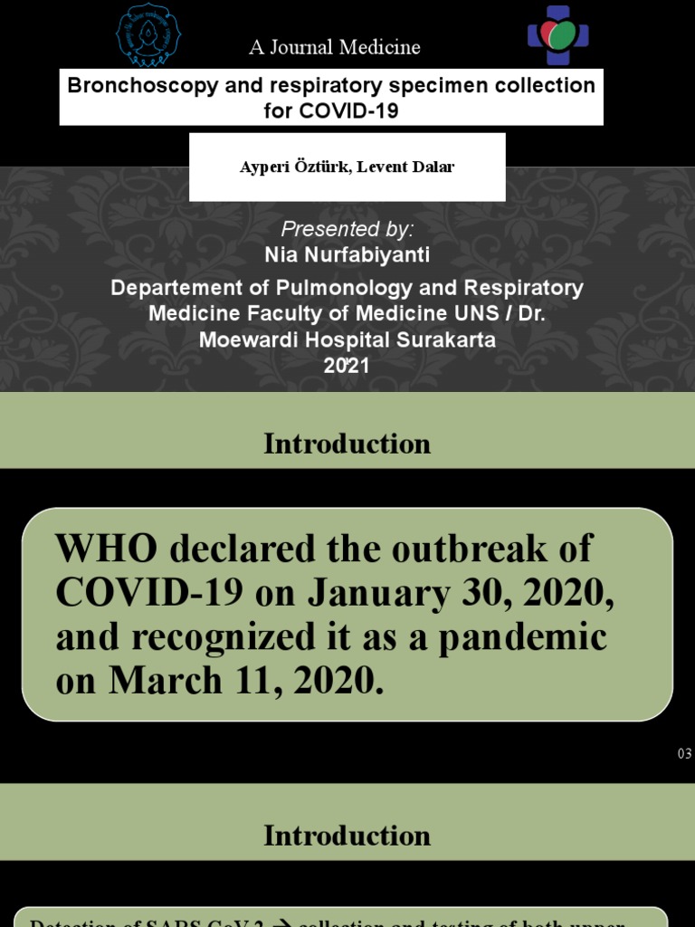Bronchoscopy Guidelines for COVID-19 Specimen Collection | PDF ...