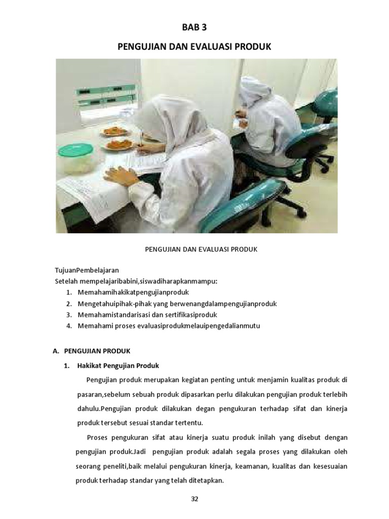 Pengujian Dan Evaluasi Produk 1 | PDF Pengujian Dan Evaluasi Produk 1 | PDF
