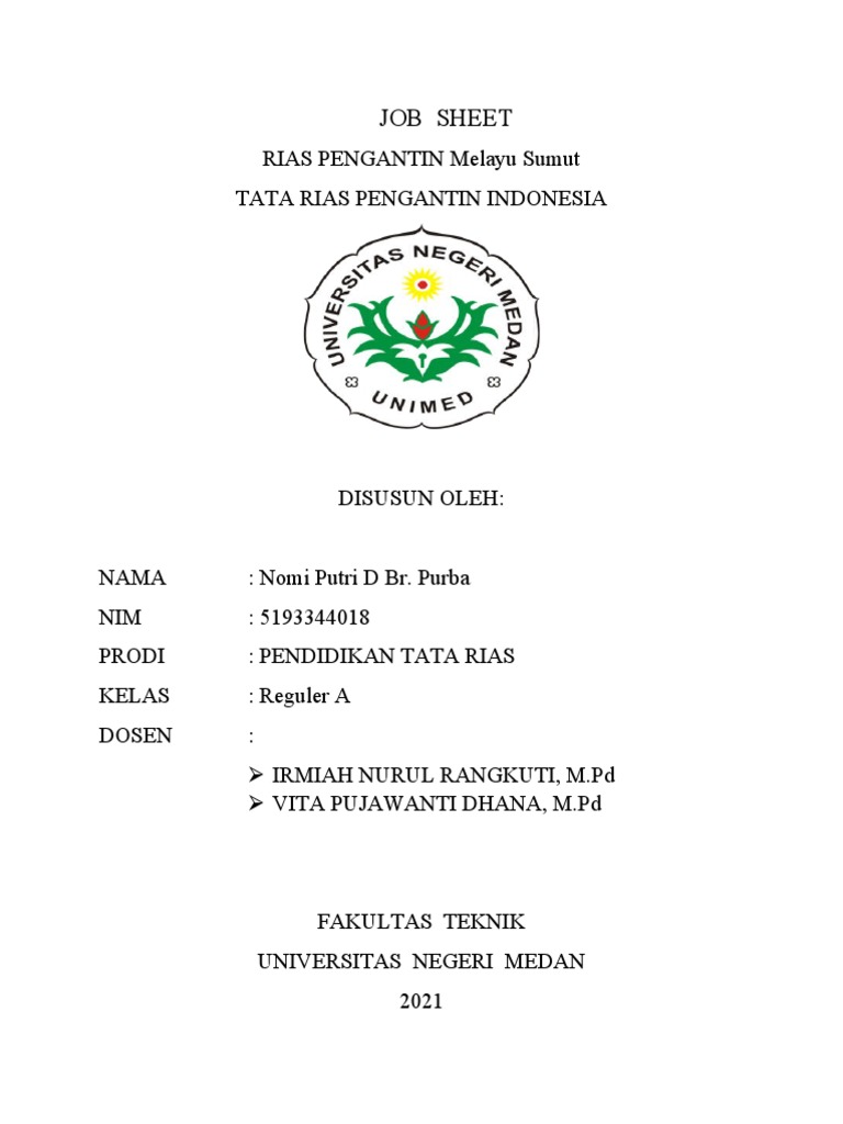 Job Sheet TRP Melayu Sumut | PDF