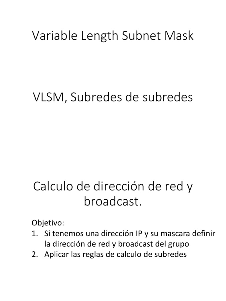 VLSM | PDF | Dirección IP | Arquitectura de Computadores