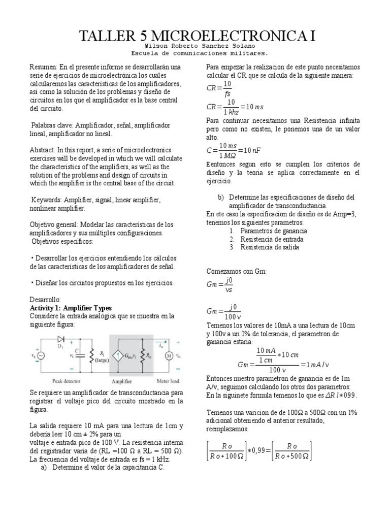 Microelectronic A | PDF | Ingenieria Eléctrica | Circuitos electrónicos