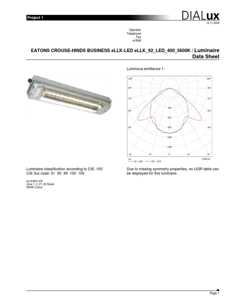Eatons Crouse-Hinds Business Ellk-Led Ellk - 92 - Led - 400 - 5600K ...