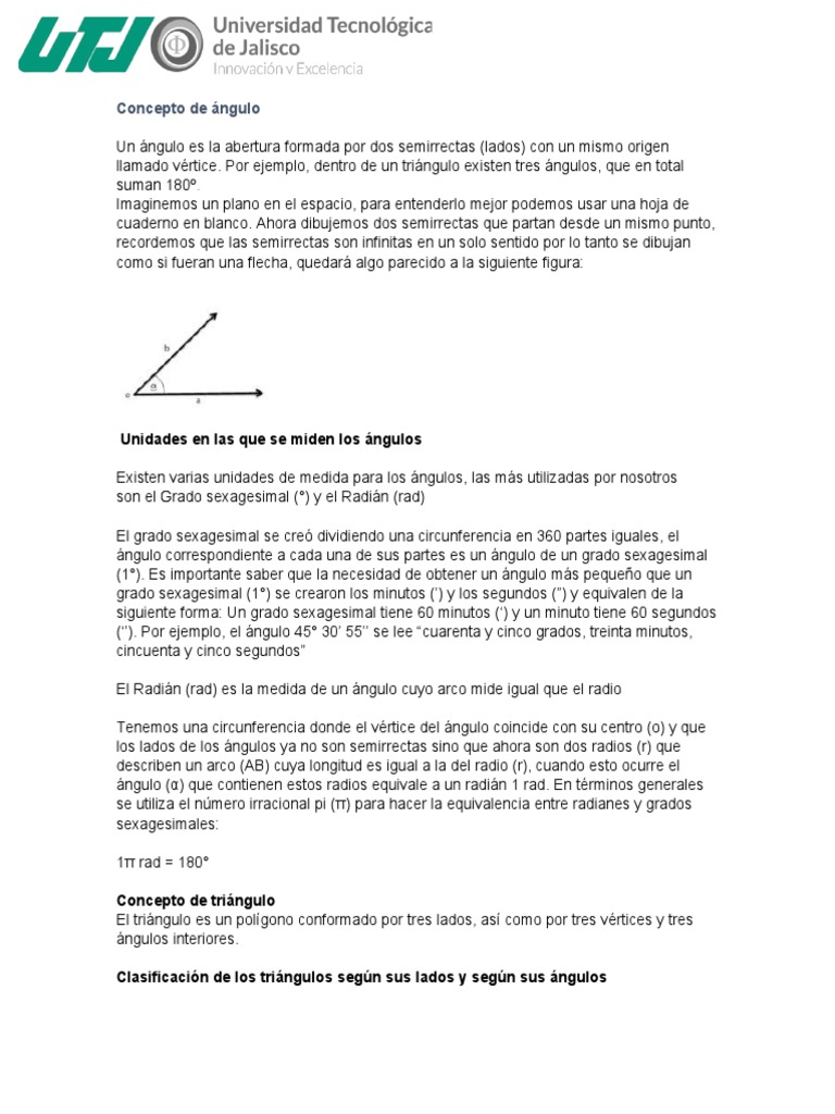 Conceptos de Angulos | PDF | Triángulo | Ángulo