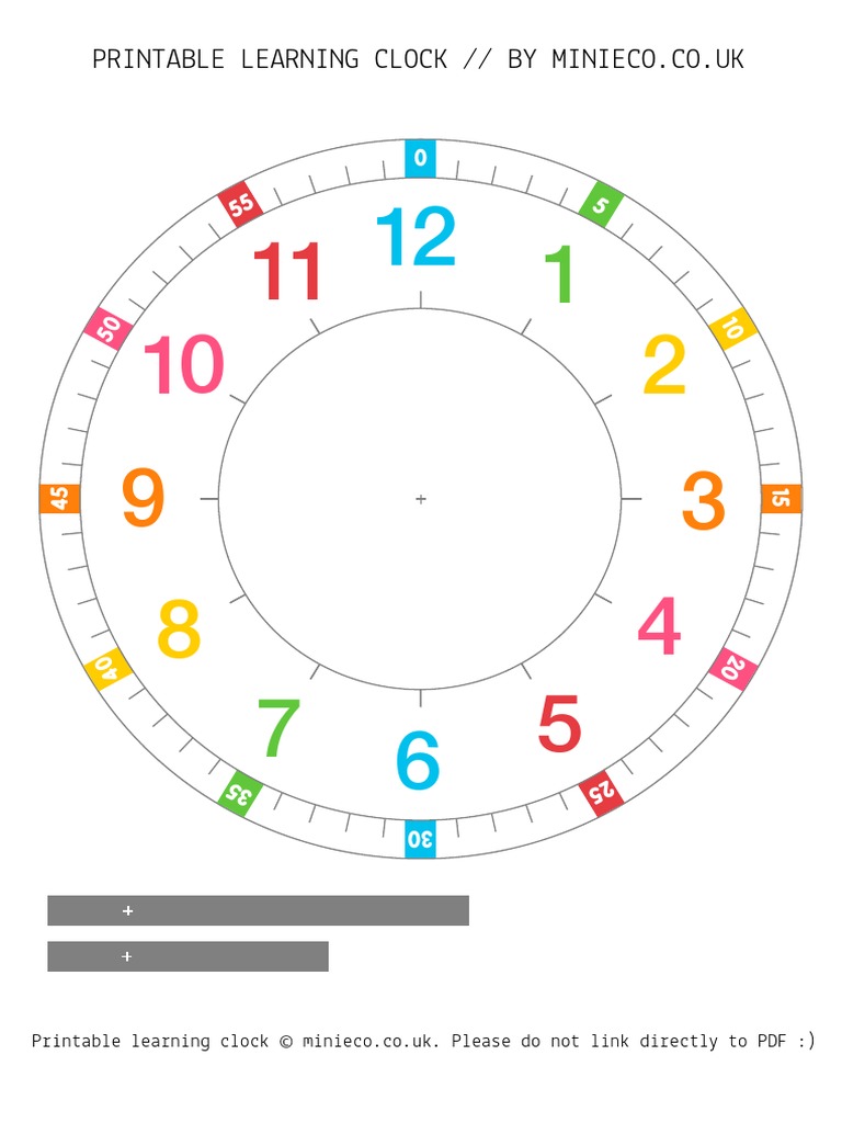 Clock Rainbow Template | PDF