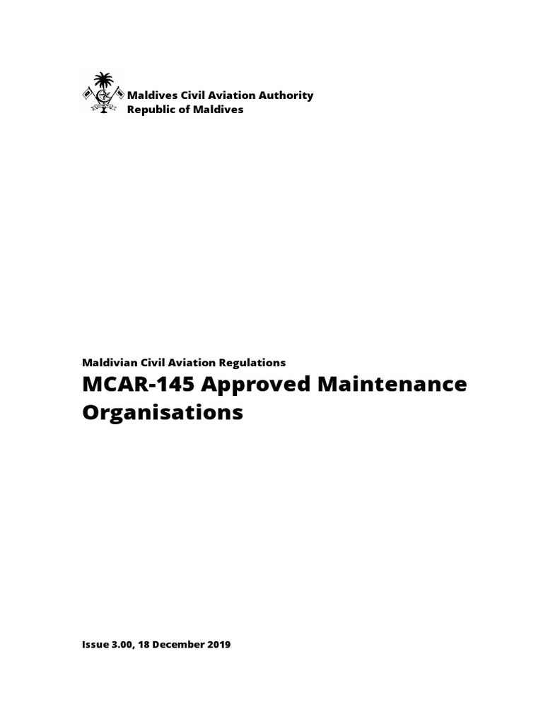 MCAR-145 Approved Maintenance Guidelines | PDF | Aviation