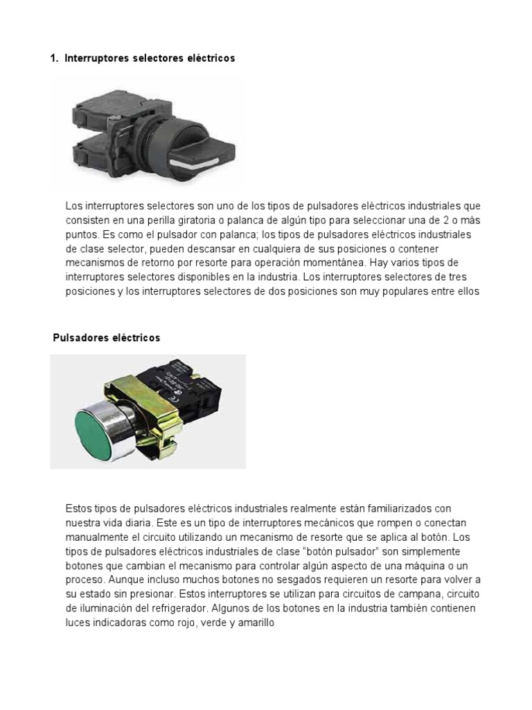 Botones Eléctricos | PDF