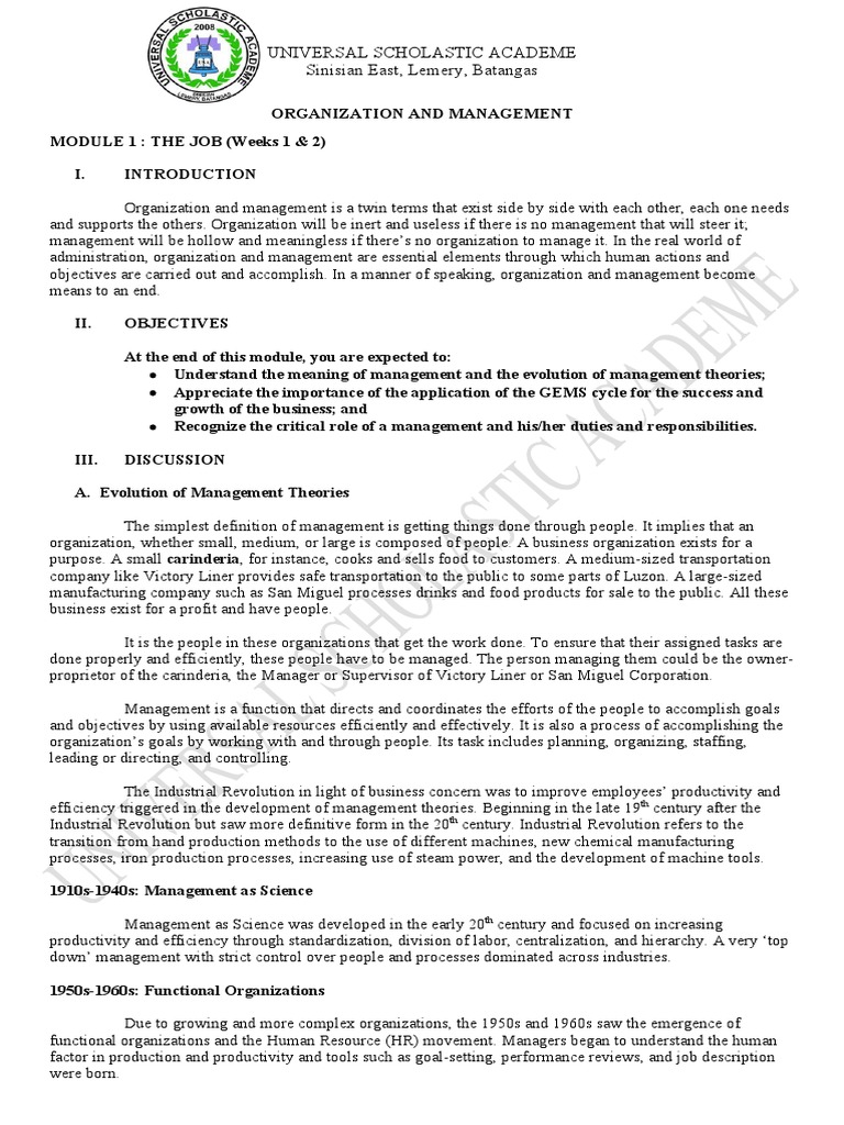 Module 1 The Job | PDF | Employment | Economies