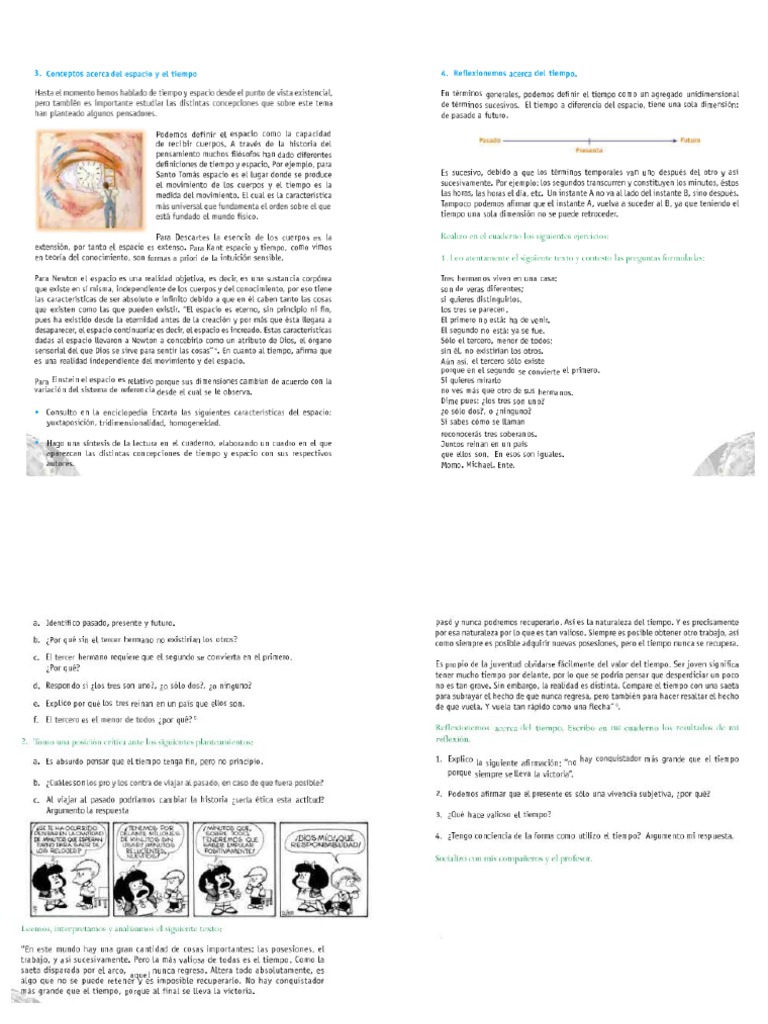 El Tiempo y El Espacio | PDF