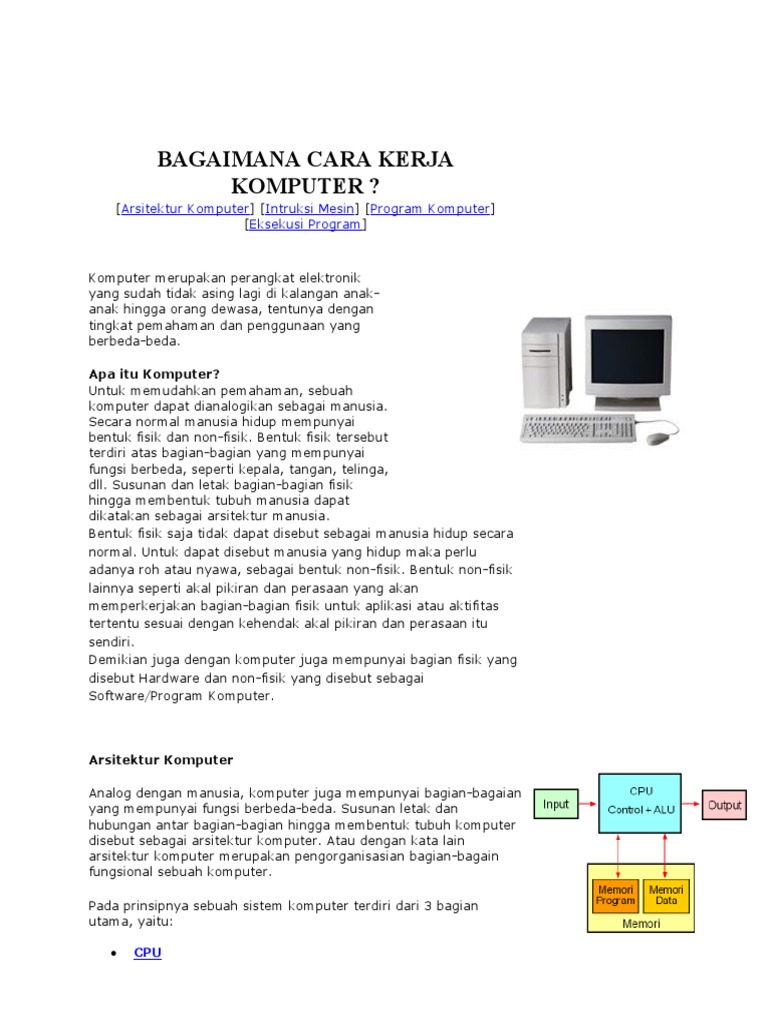 Cara Kerja Komputer | PDF