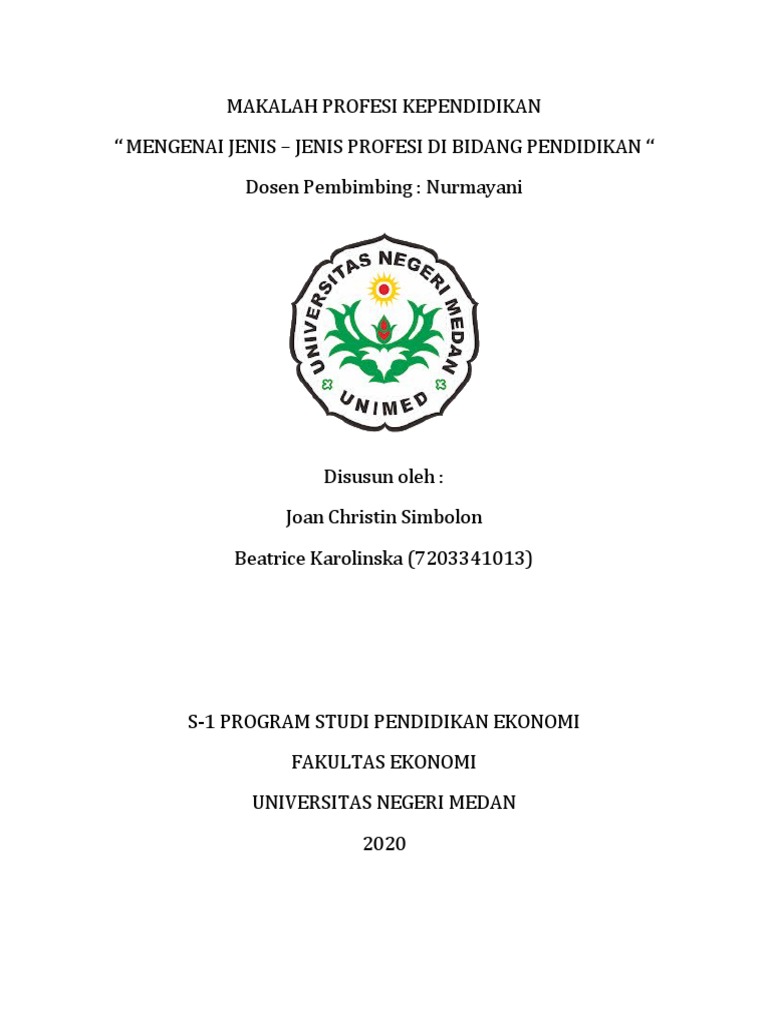 Jenis-Jenis Profesi di Pendidikan | PDF | Karier & Perkembangan